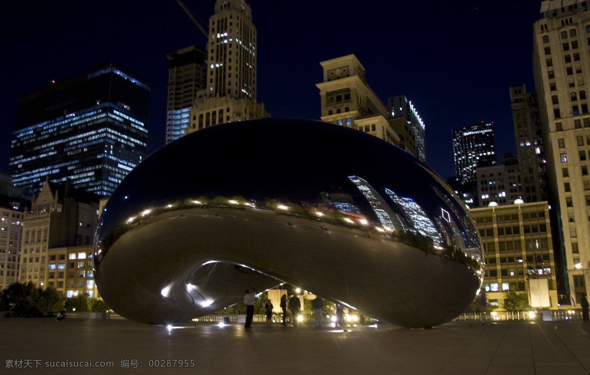 芝加哥千禧公园云门不锈钢雕塑素材图片下载-素材编号00287955-素材天下图库