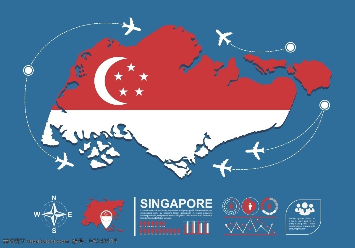 扁平新加坡地图素材图片下载-素材编号06242815-素材天下图库