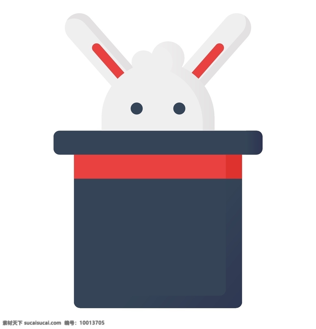 愚人节小白兔帽子插画素材图片下载-素材编号10013705-素材天下图库