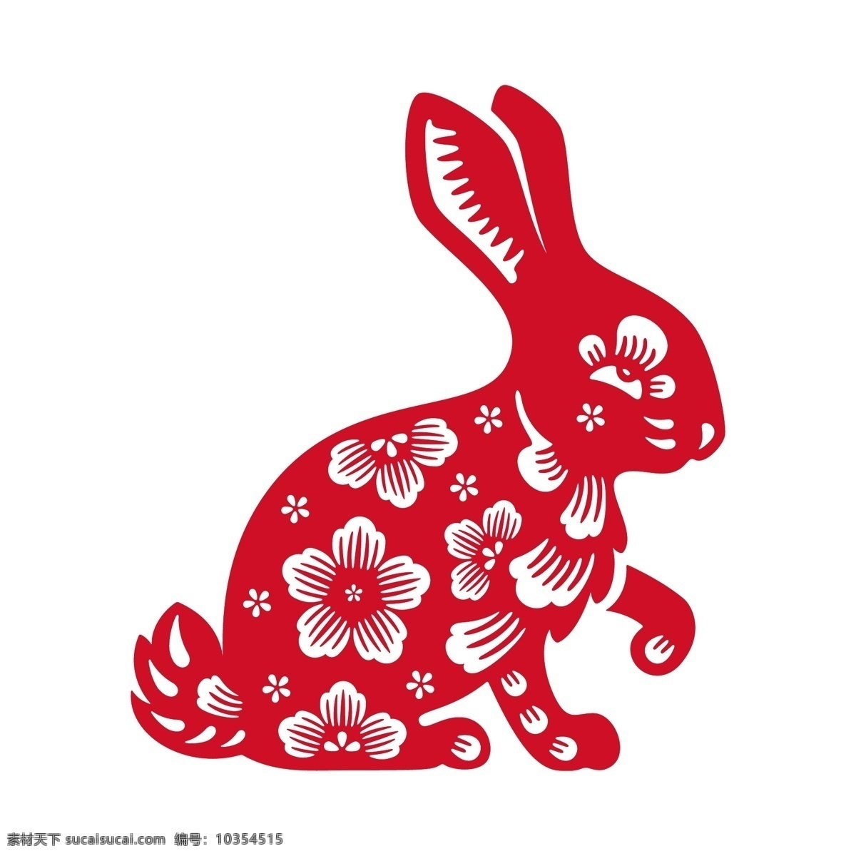 生肖剪纸兔素材图片下载-素材编号10354515-素材天下图库