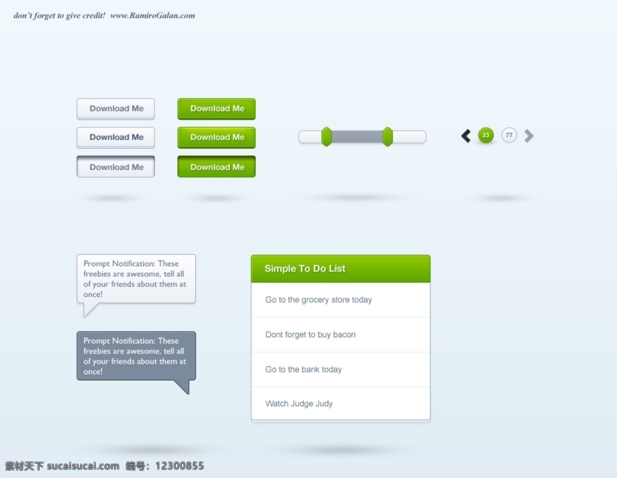 甜蜜的WebUI元素集PSD素材图片下载-素材编号12300855-素材天下图库