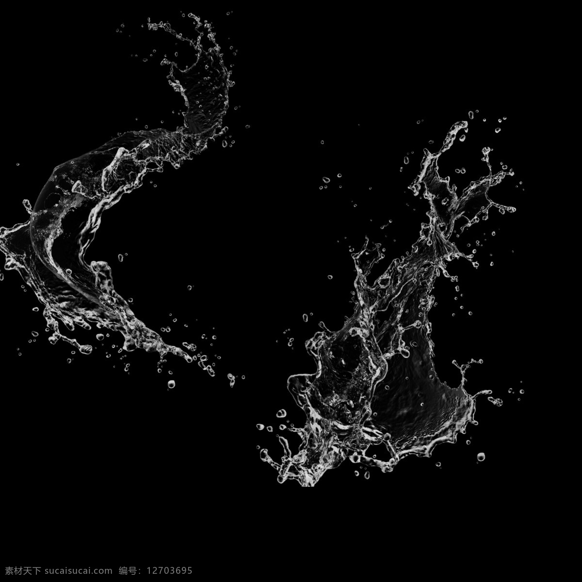 水珠飞溅效果素材图片下载-素材编号12703695-素材天下图库