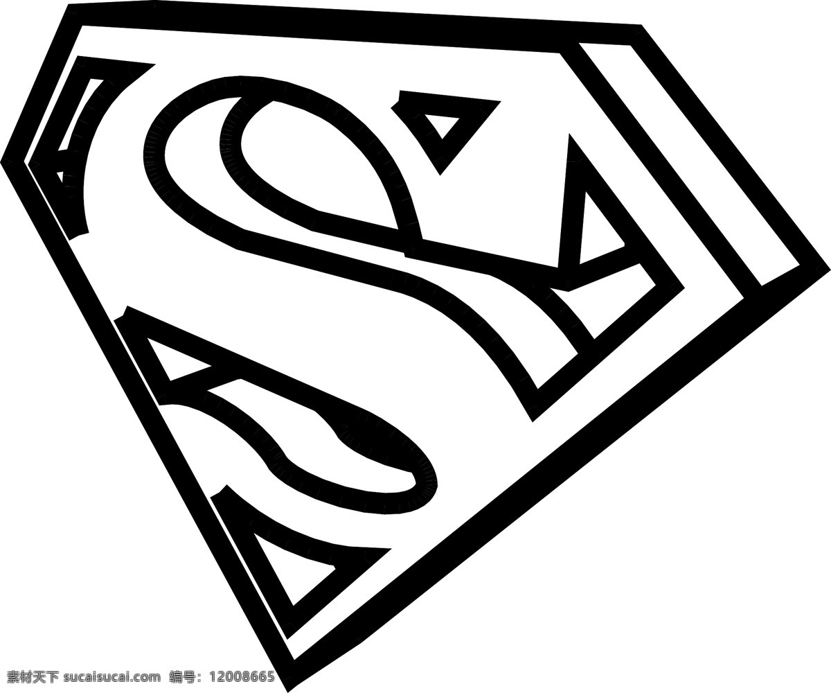 superman立体LOGO矢量素材图片下载-素材编号12008665-素材天下图库
