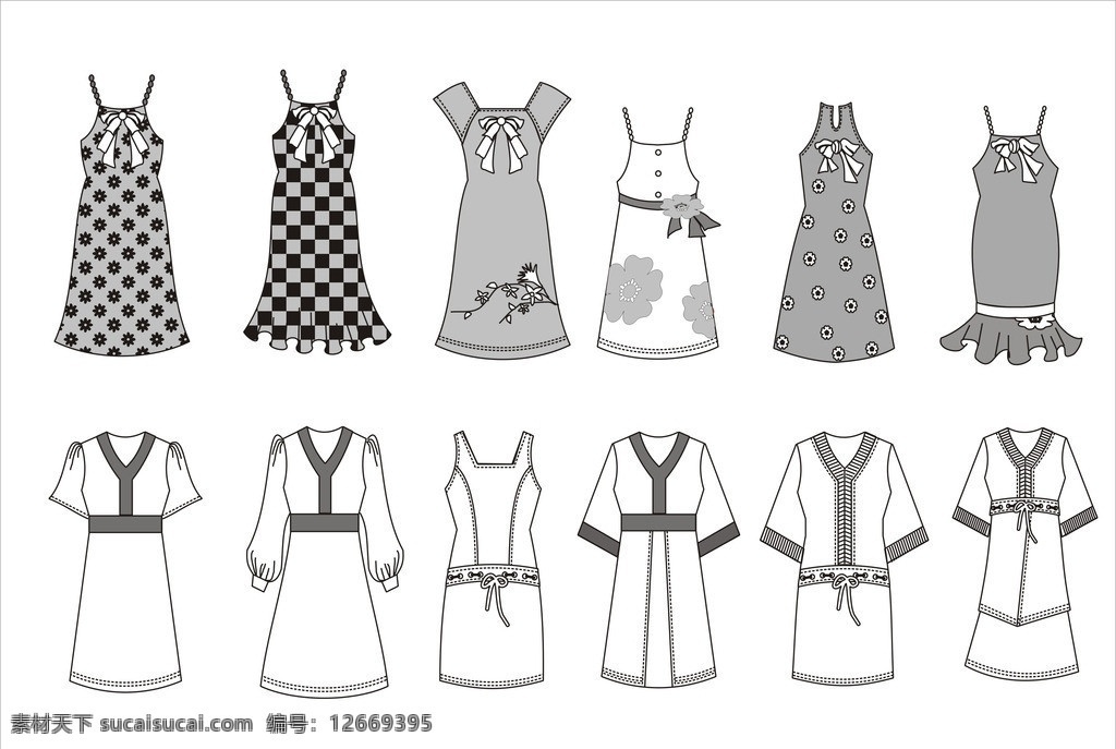 服装款式图素材图片下载-素材编号12669395-素材天下图库