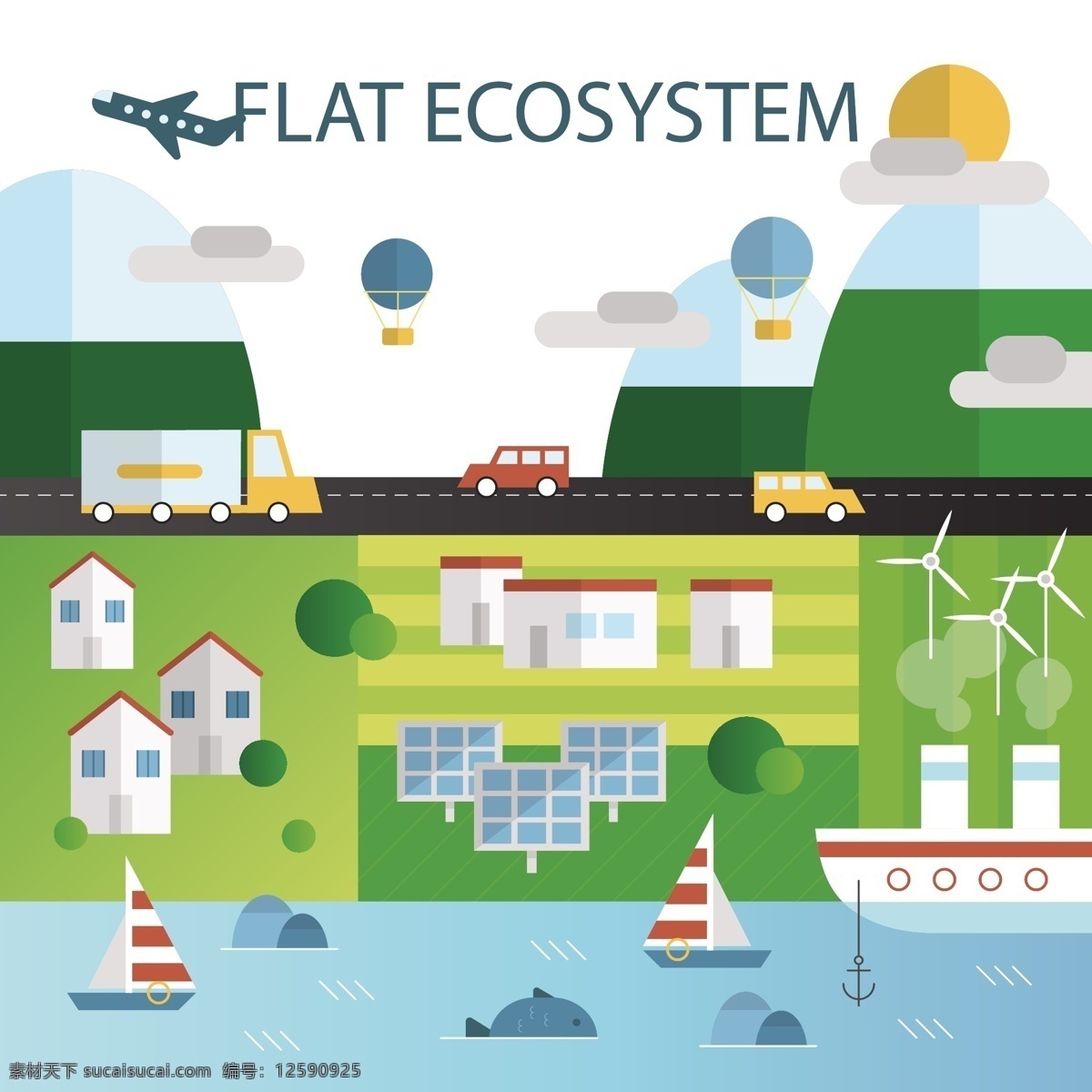 城市插画素材图片下载-素材编号12590925-素材天下图库